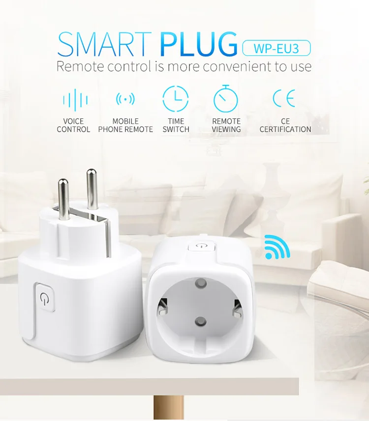 Eu Automation App Tuya Home Energy Meter Smart Wifi Eu Mini Wall Outlet ...