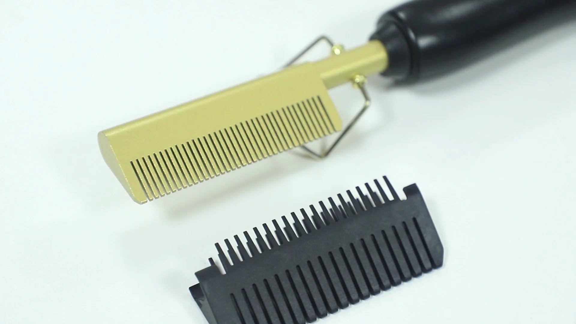 2020 New Style Mini Temple Comb Copper Color Electric Hot Comb Electric ...