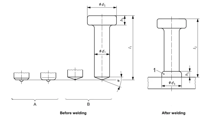 M16*80 Welding Stud Bolts - Carbon Steel, ISO Certified, Hot Dip ...