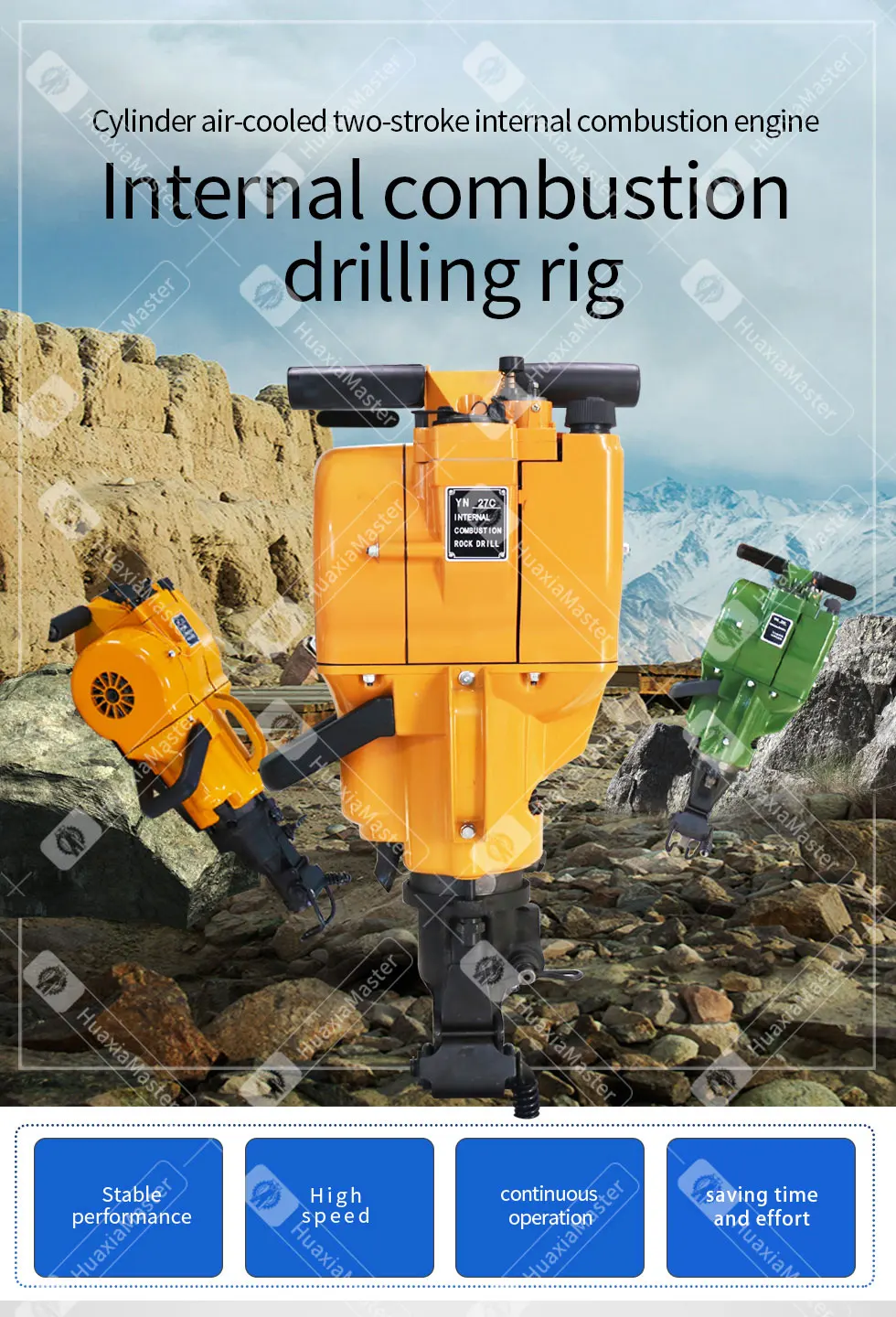 High Quality Yn27c Combustion Rock Drill Pionjar 120 Rock Drill - Buy ...