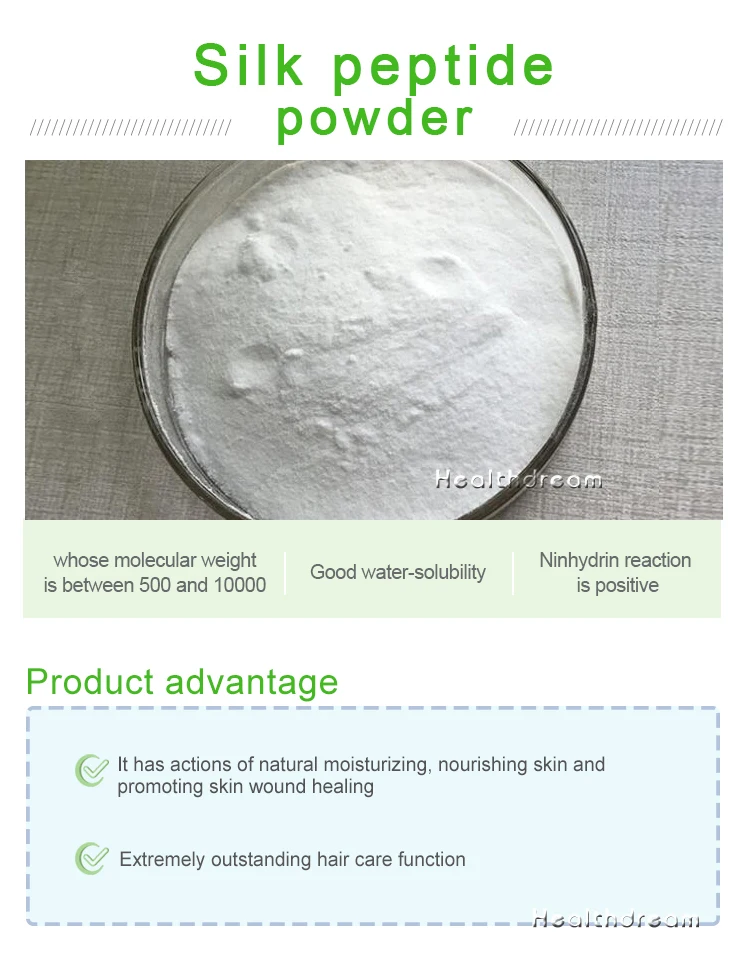 Silk Peptide Powder,Cosmetics Grade Natural High Protein Content Silk ...