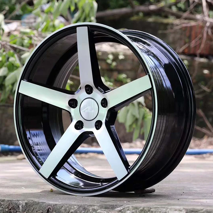 Classical 5 Spoke Star Black Machined Face Alloy Wheels 18 - Buy Alloy ...