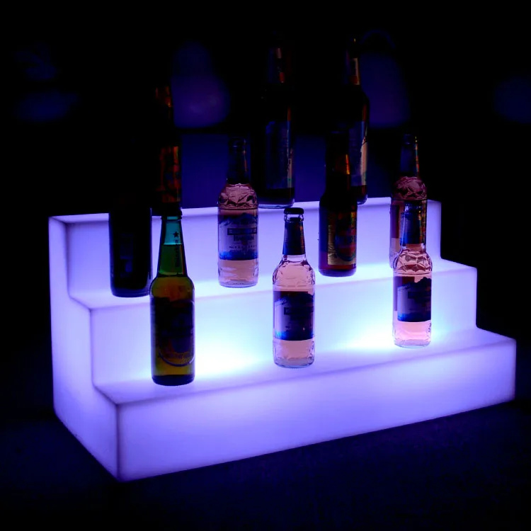 Colorfuldeco LED Wine Step Rack - Illuminate Your Club