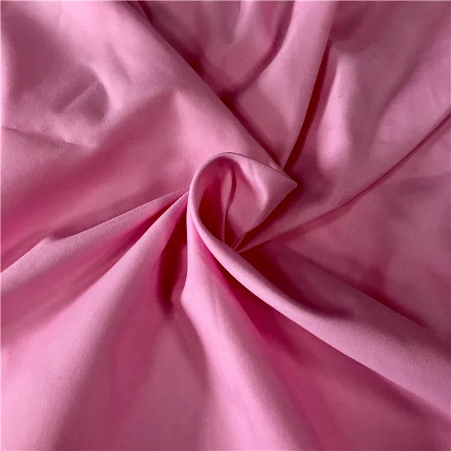100% Polyester Microfiber Brushed Plain Dyed Solid Peach Skin Fabric ...