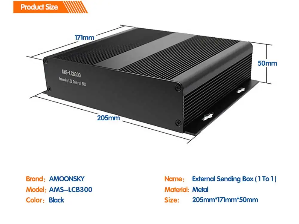 AMS-LCB300 Full-Color LED Display Sending Box - Linsn TS802D Compatible