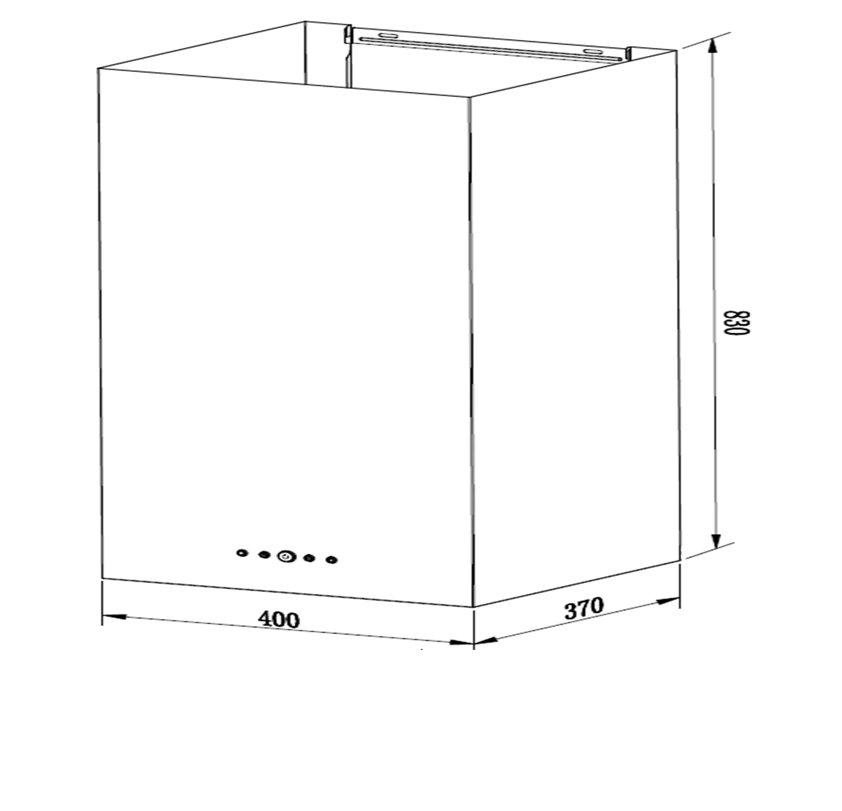 Square Tube Slim Extractor Cooker Hood - Efficient & Quiet