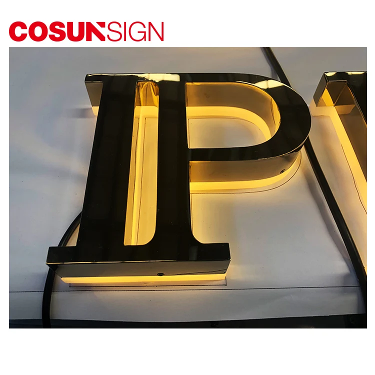 Outdoor Large 3d Logo Led Backlit Corporeal Letters Led Sign - Buy ...