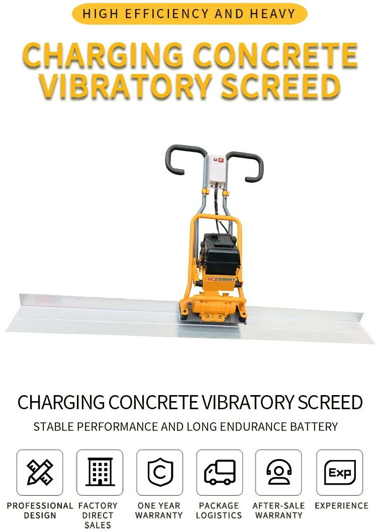 High-performance DC Charging Concrete Vibratory Surface Screed Machine