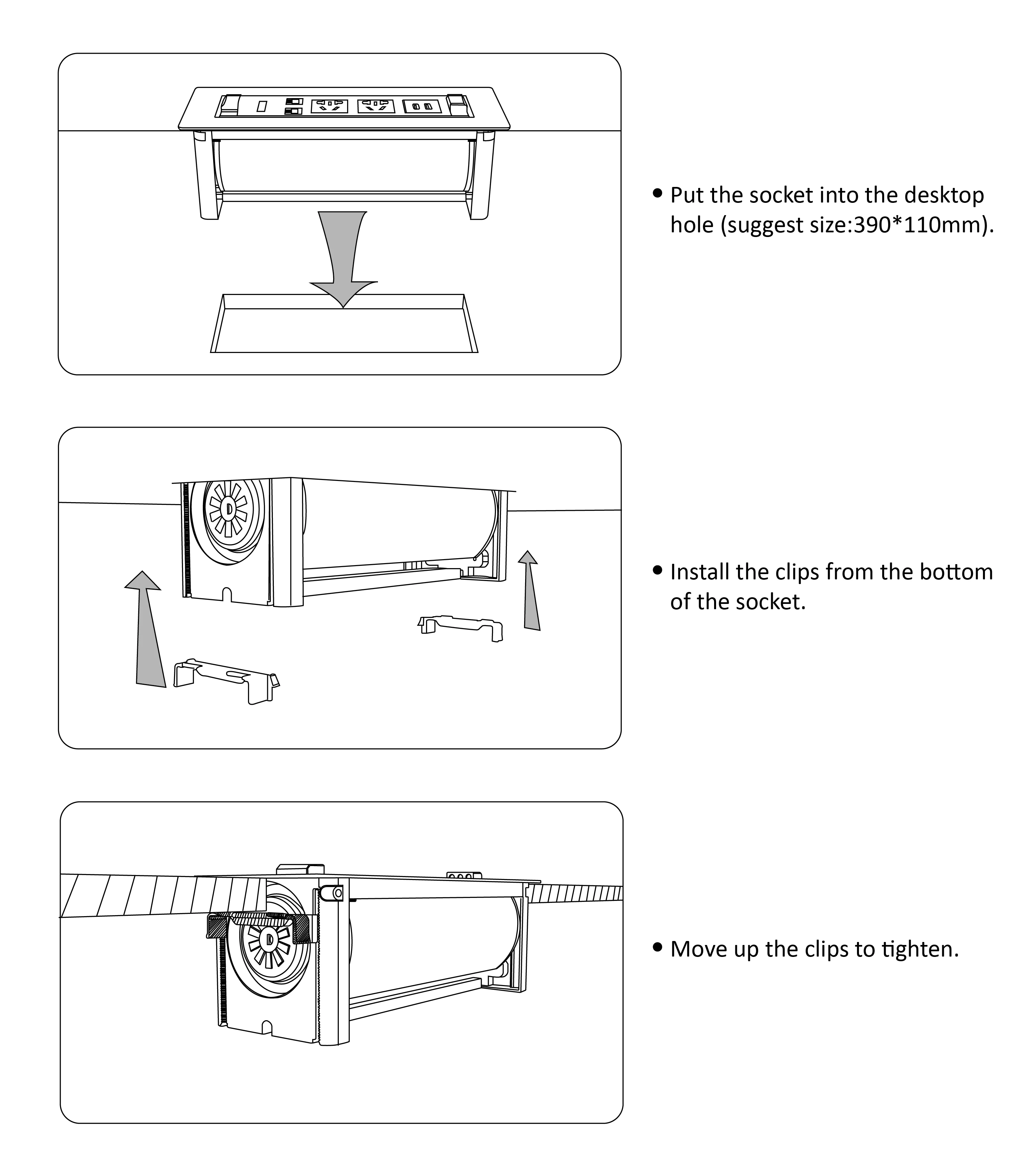 Electric Rotation Power Tabletop Socket Motorized Flip Up Desktop ...