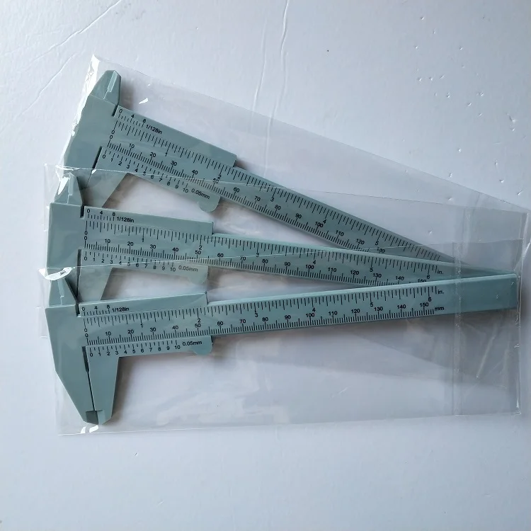 Verified 150mm Promotional Jewelry Custom Logo Slide Plastic Vernier ...