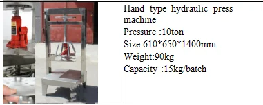 Hand Type Cassava Hydraulic Press Machine - Efficient Extruder