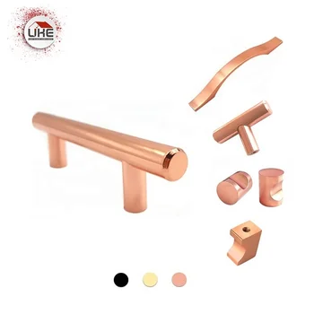 Rose Gold Handle Wardrobe Cabinet Handle 12mm T Bar Handle Cabinet ...