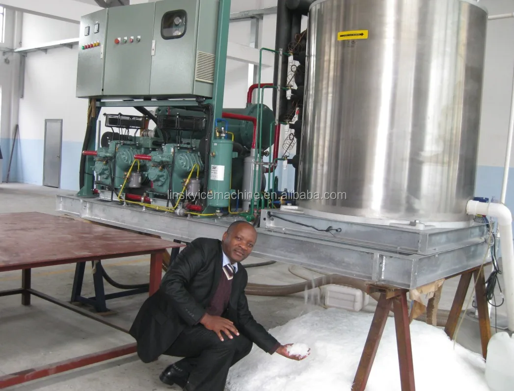 Flake Ice Machine Drum Ice Maker for Fish Ice Flake Machine 05t