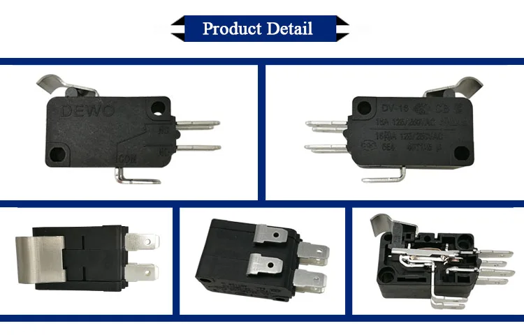 Good Quality Double Pole Micro Switch Dpdt On Off 6pins With Lever ...