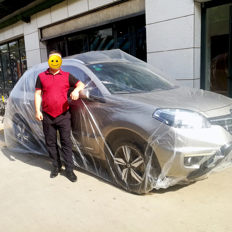 Universal Transparent Plastic Car Covers - Waterproof & Dustproof
