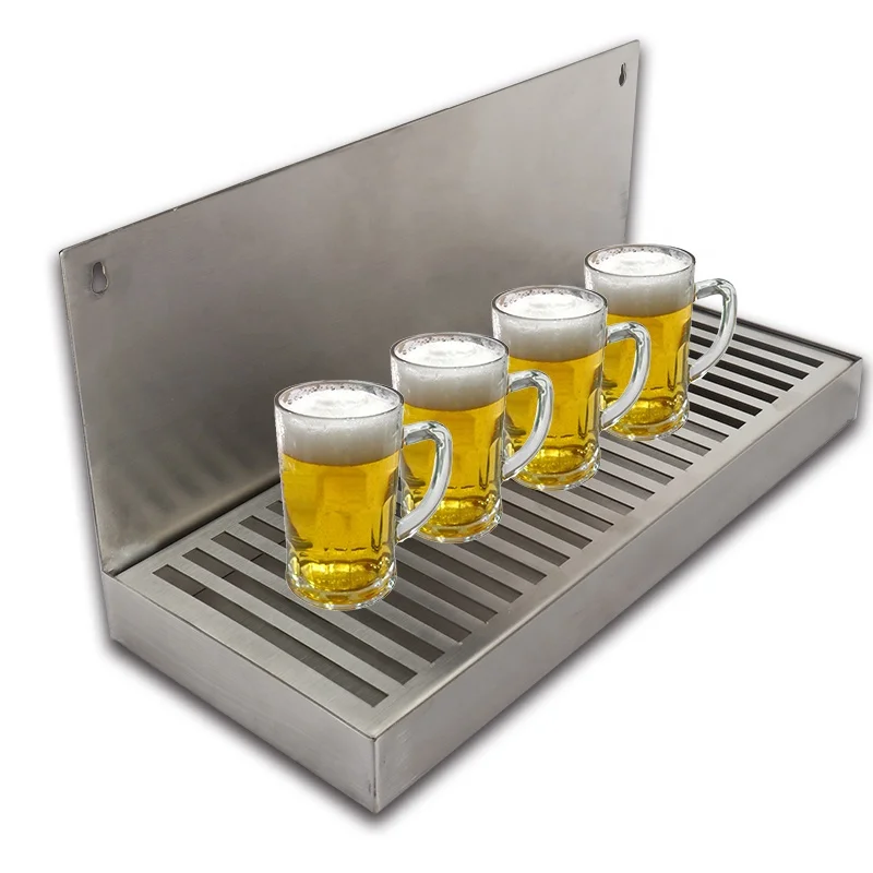 Bier Lekbak Rvs 304 Wall Mount Lekbak Met Gat Afvoer Afdruiprek Aan De ...