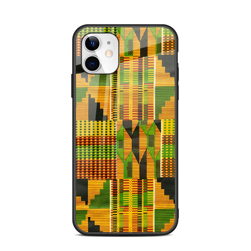 Custom Print African Totem Designer Tempered Glass Phone Case For ...