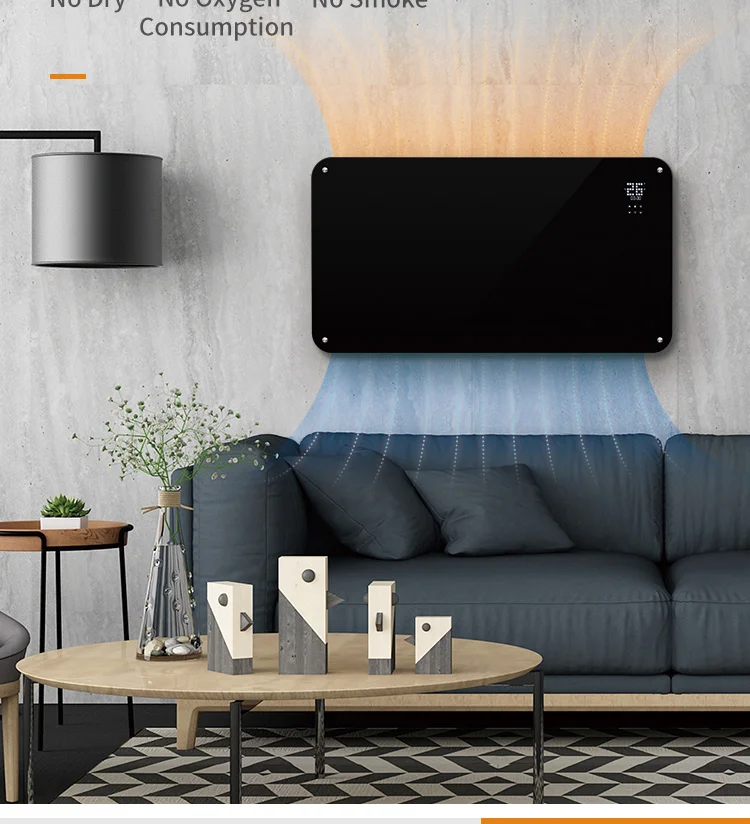 Adjustable Thermostat and Thermal Link Electric Convection Panel Heater ...