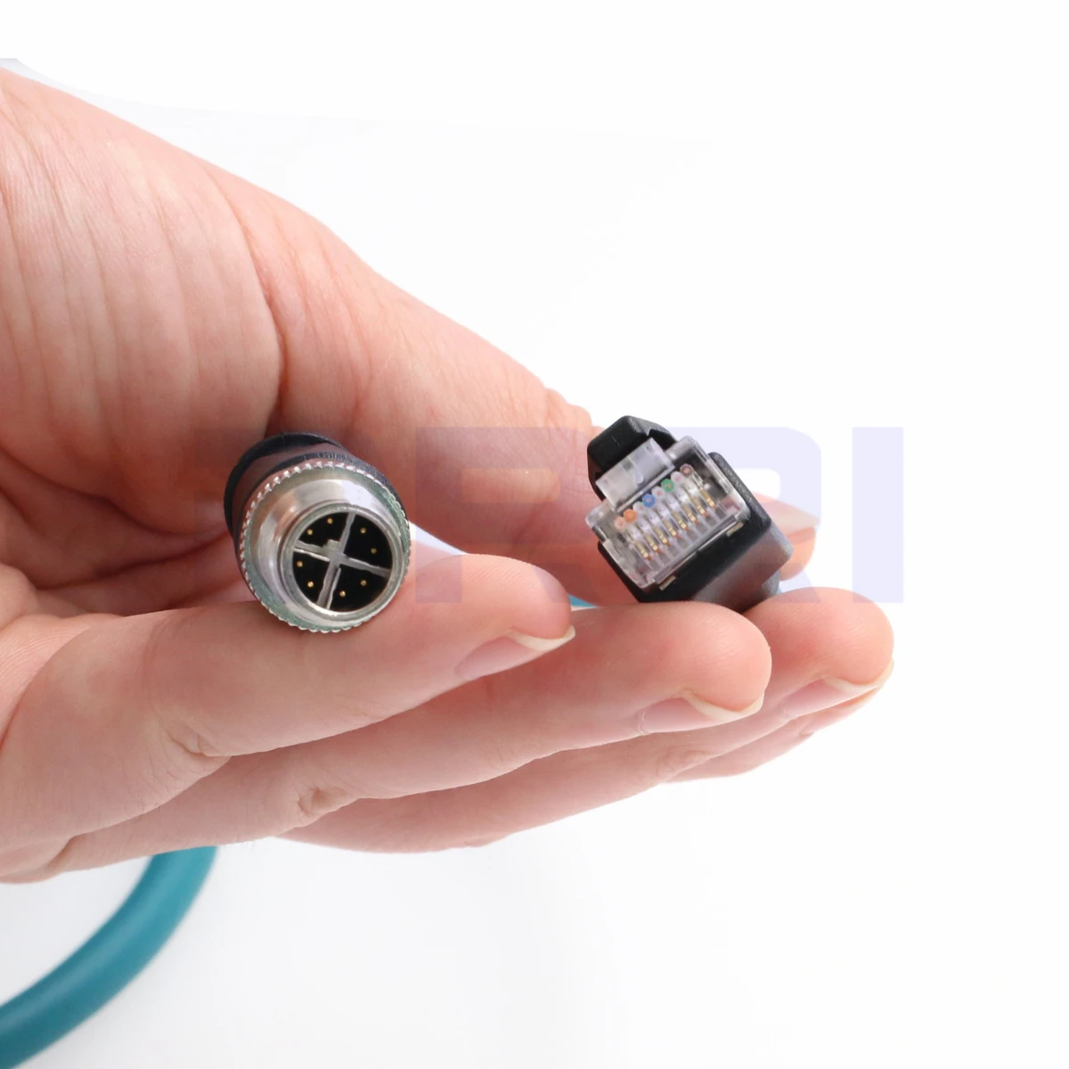 M12 X-coded 8pin To Rj45 Gigabit Ethernet Interface Cat6 Shielded Cable ...