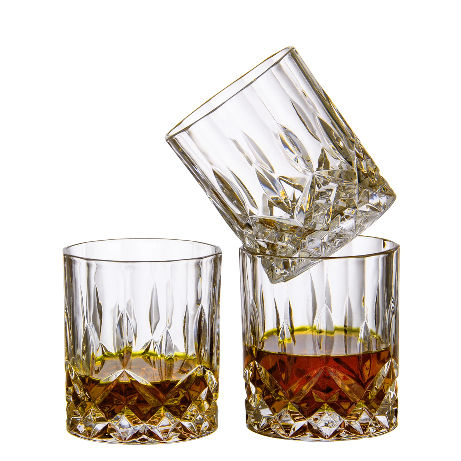 Clear Diamond Whiskey Glass Set Whisky Decanter With Whiskey Glasses ...