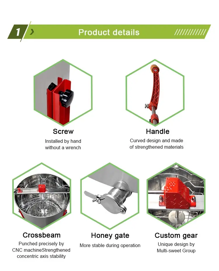 6 Frame Hand Crank Honey Extractor Deep Frame Extractor Honey - Buy ...