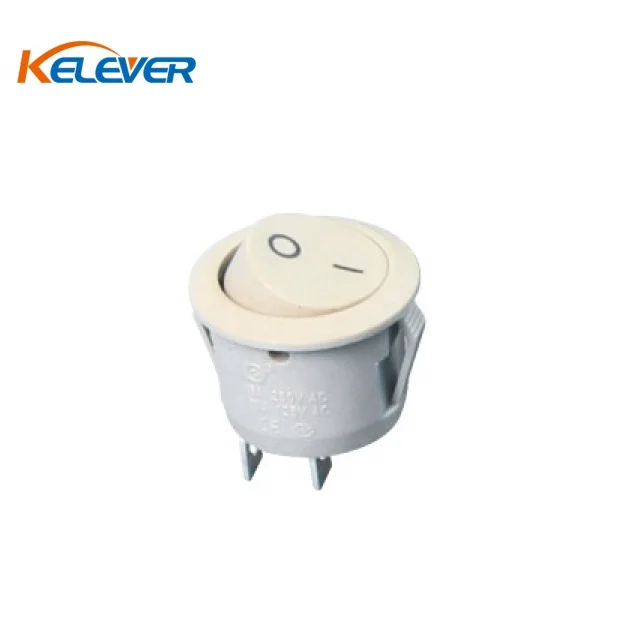 220V on-off Round Type Rocker Switch with Light - 10000 Cycles