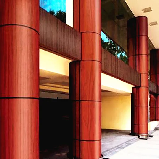 Acebond Sheet Curtain Metal Column Cladding Curved Aluminum Walls ...