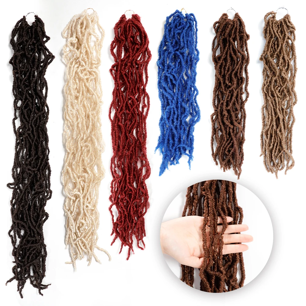 Synthetic Nu Locs Hair 36 Inch Nu Locs 18 Inch Ombre Brown Black ...
