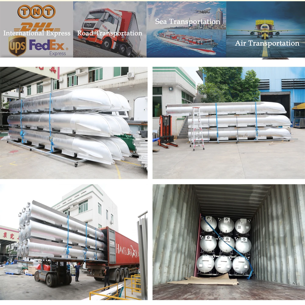 Floating Aluminium Pontoon Boat Log Tubes 18 Foot X 25 Inch Diameter ...