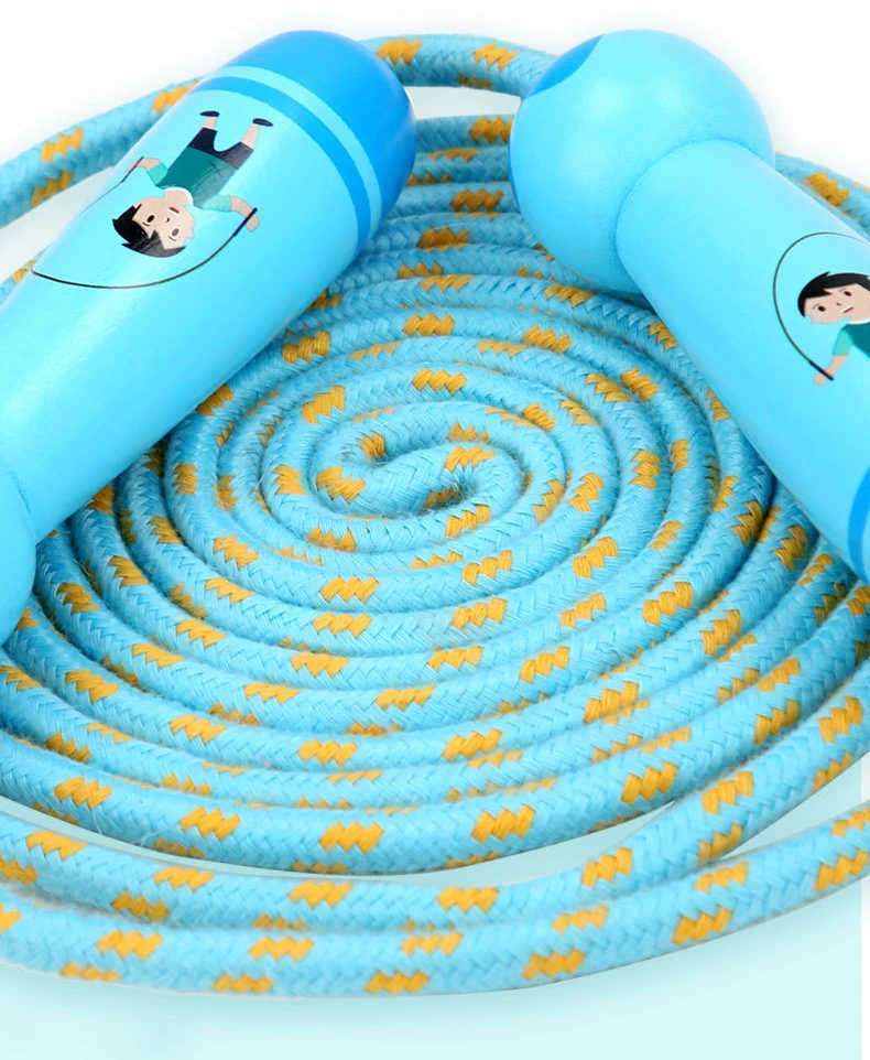 Jump Rope For Girls Boys Youth Beginners Toys Wooden Handle Cotton ...