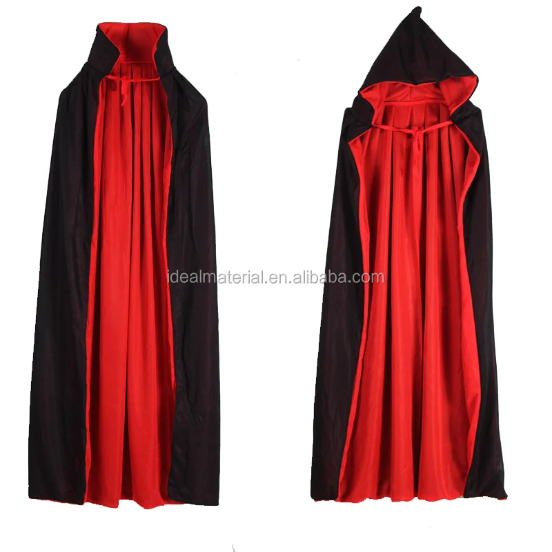 Halloween Black and Red Cloak Suit for Adult and Children