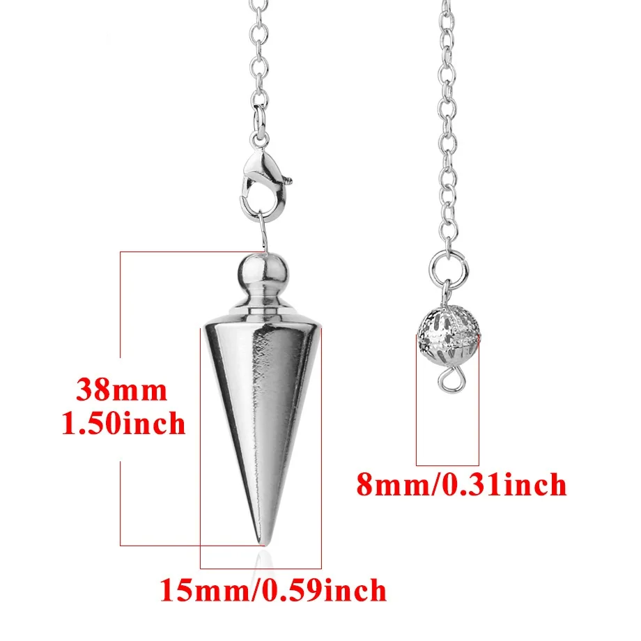Metal Pendulum Pendulos Pendulums For Dowsing Spiral Cone Antique ...