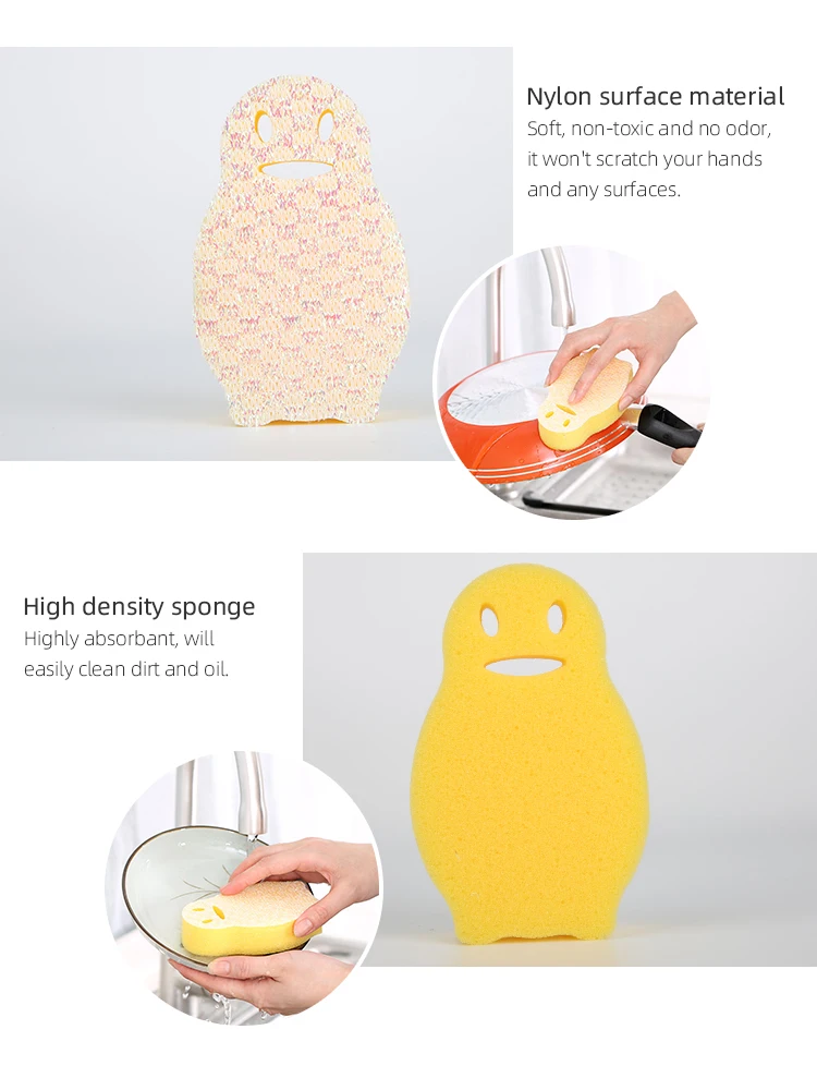 Eco Friendly Kitchen Cleaning Smile Sponge Animal Kitchen Daddy Sponge ...