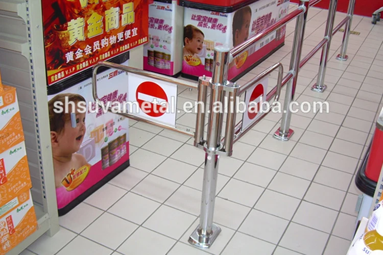 Supermarket Exit Cashier Safety Mechanical Fence Gate - Durable Carbon ...