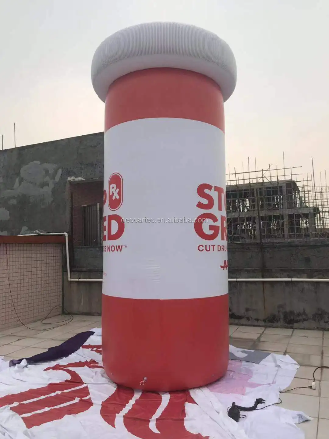 0.25mm PVC Lifelike Giant Inflatable Pill Bottle Models