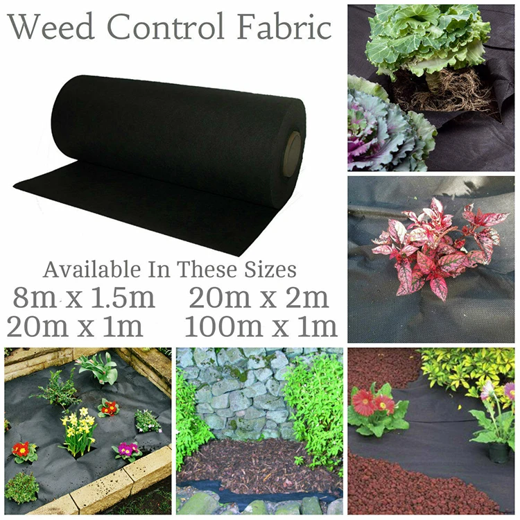 Agricultural Black Plastic Weed Mat Control Fabric Ground Cover - Buy ...