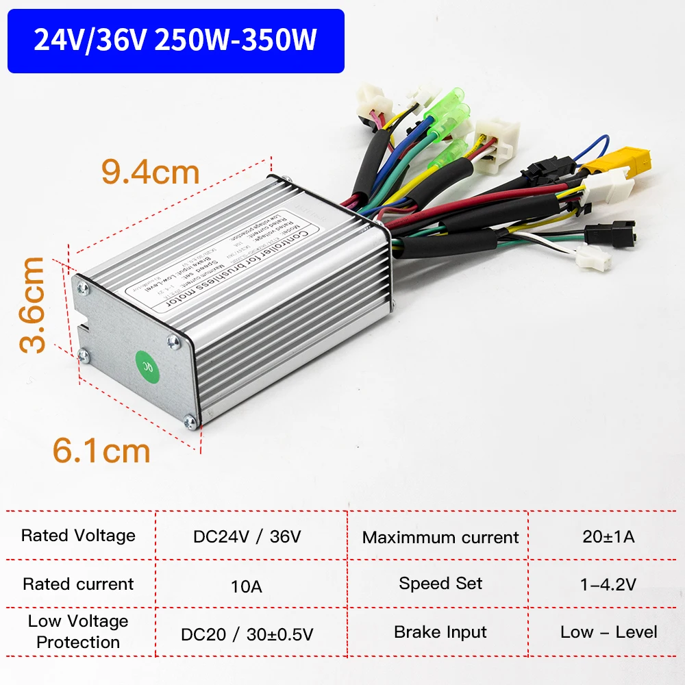 Ebike Controller 24v 36v 48v 250w 350w 500w 750w 1000w 1500w Brushless ...