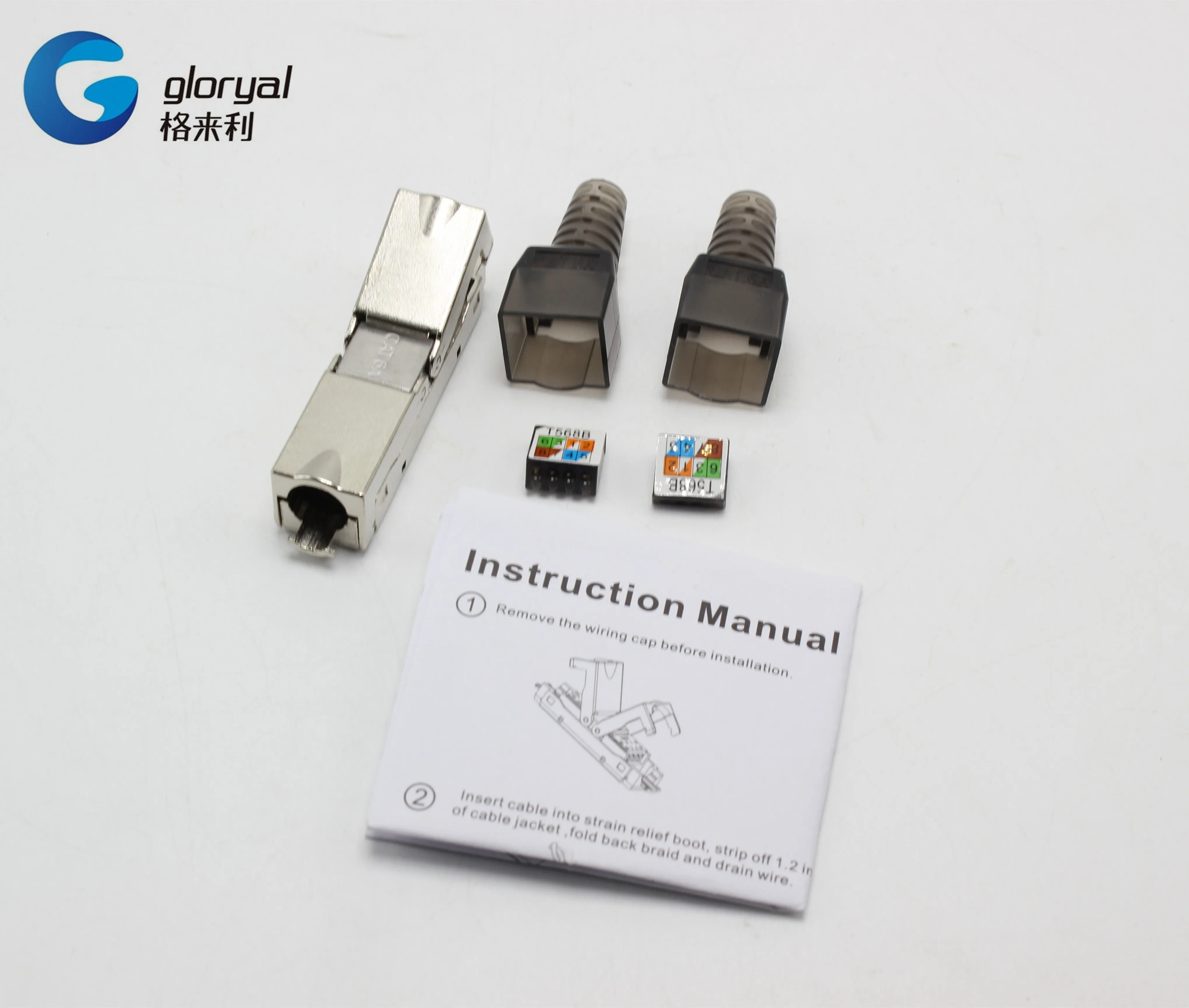 rj45 DOUBLE TWINS stp cat.6a or cat.6 connector toolless cat6a Modular ...