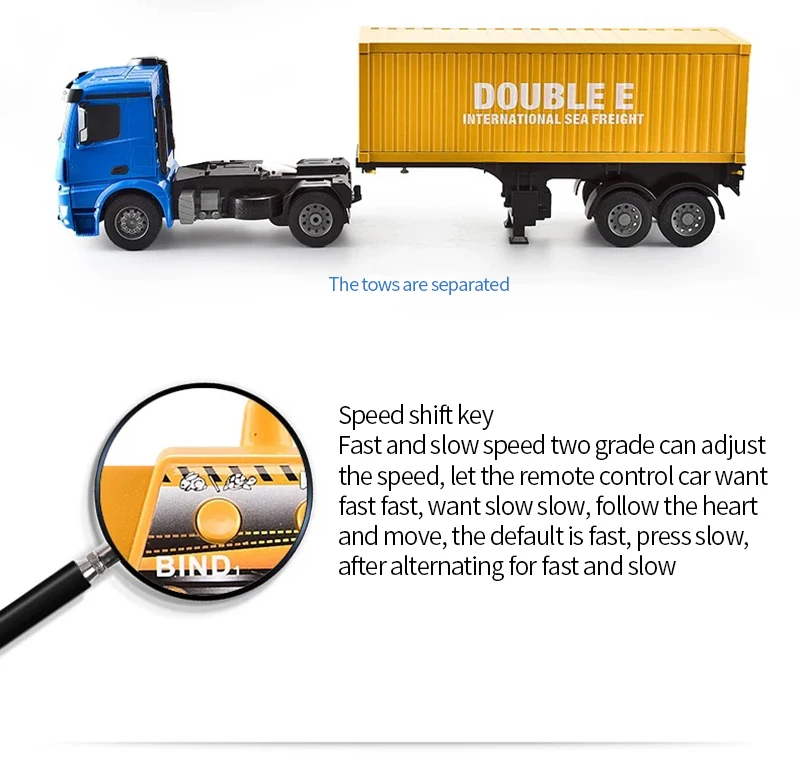 DWI Auto Lift Engineer RC Container Car 2.4G 1:10 RC Heavry Truck ...