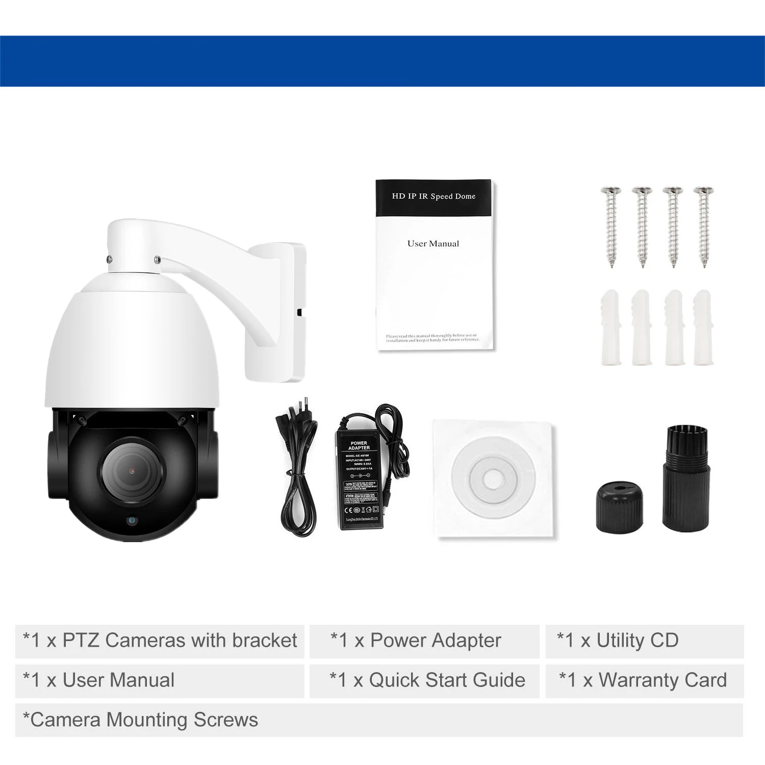 4K 8MP 20X Optical Zoom Auto Tracking PTZ Camera - Night Vision