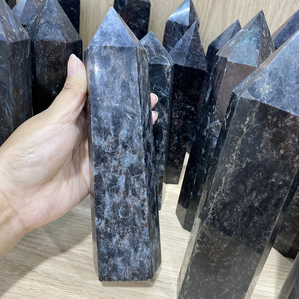 Wholesale Firework Stone Point Quartz Crystal point Arfvedsonite Wand ...