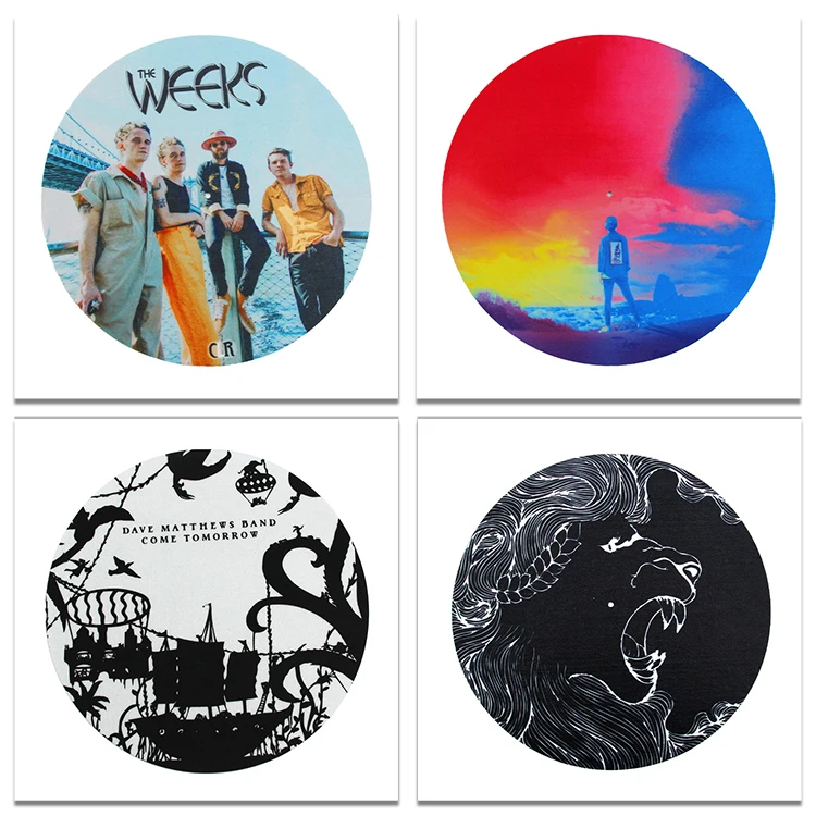 Custom Logo Printed Slipmat - High Quality DJ Turntable Felt