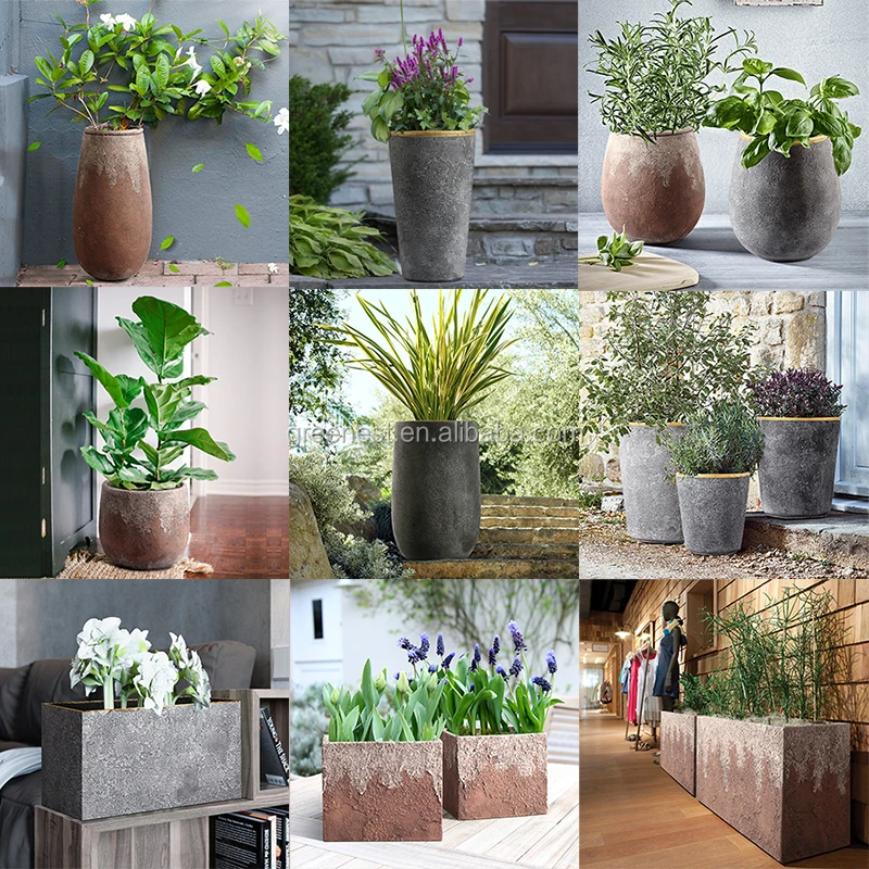 Cheap Planters Large Outdoor Garden Fiberglass Pots