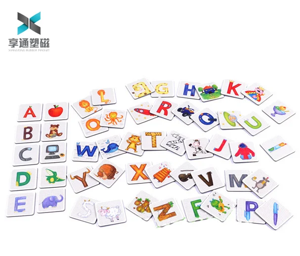 52pcs Magnetic Alphabet Paired Flash Cards For Children Educational ...