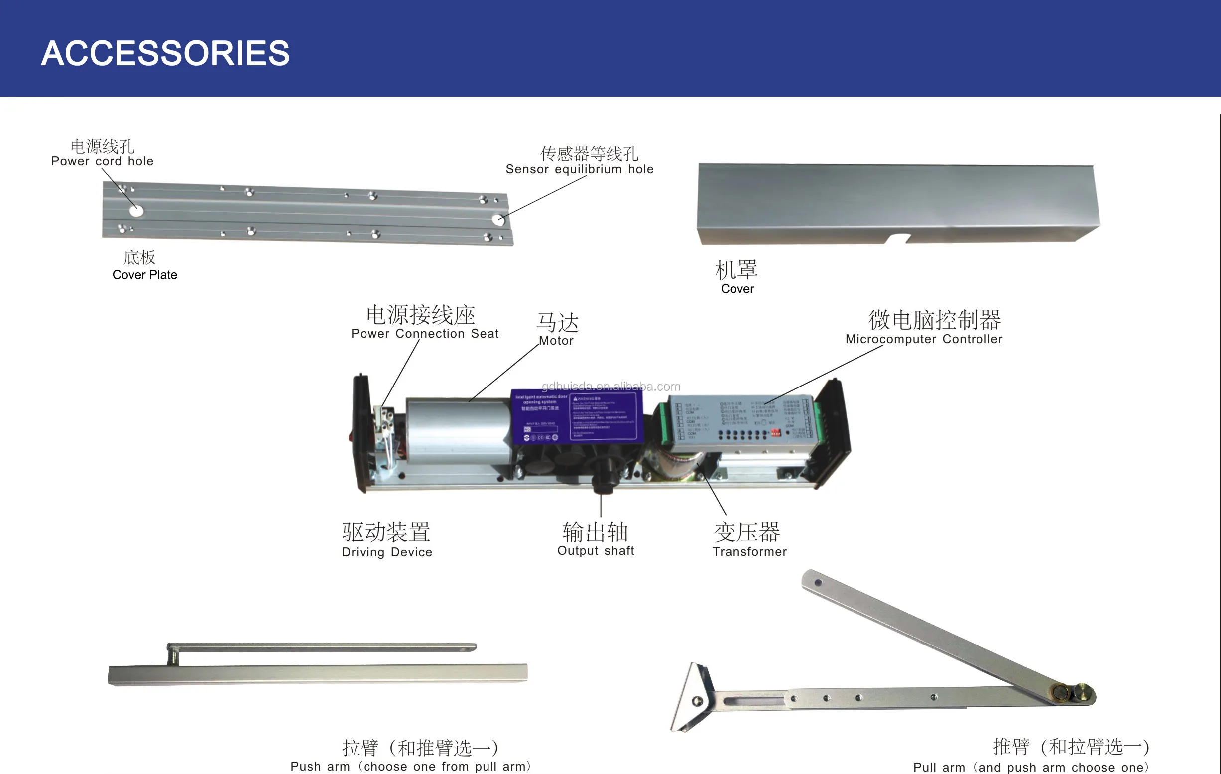 Automatic Door Operator Wireless Remote Control Door Closer For 110kg ...