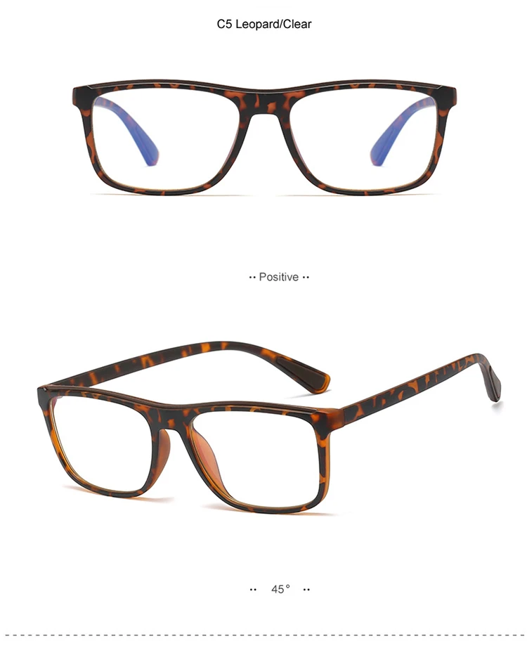 Shinelot Lg8042 Anti-blue Ray Lens Eyewear Tr90 Glasses Frame Blue ...