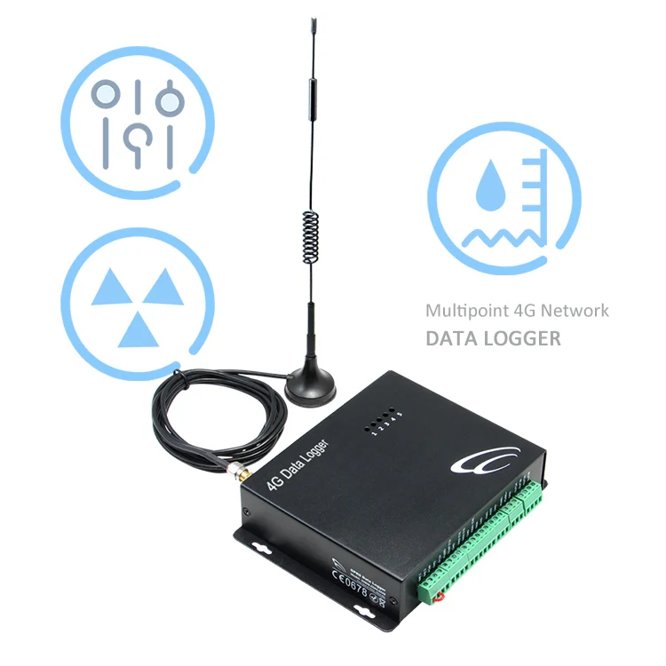 Analog Pulse Channel Ethernet Data Collector 4g Wireless Wind Anemometer Data Logger Monitoring ...