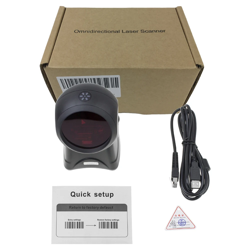 Radall Laser Flatbed Barcode Scanner 20 Lines Desktop Omnidirectional ...