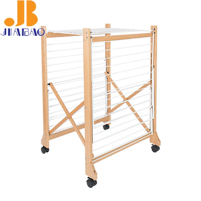 Multi-function Folding Wooden Clothes Drying Rack - Buy Folding Wooden ...