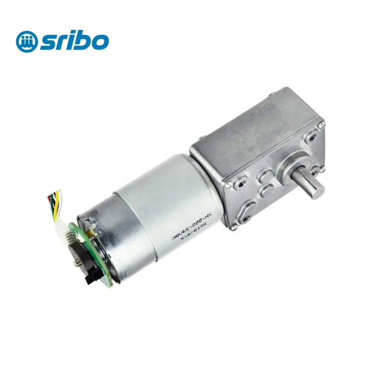 Sribo A58-555 58mm 12v 24v Dc Worm Gear Motor With Hall Encoder - Buy ...